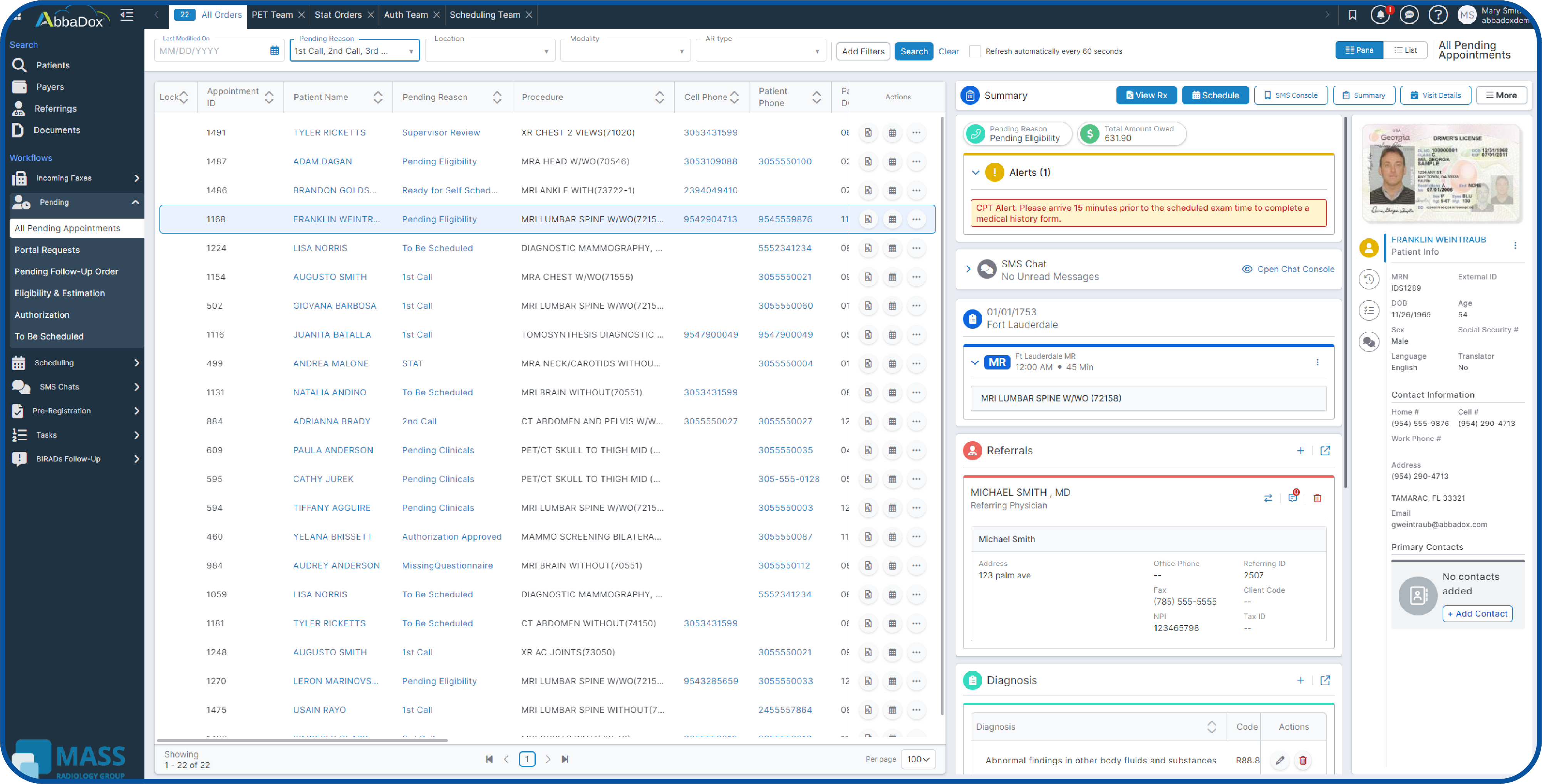 (RIS) Radiology Information System for Imaging Centers | AbbaDox